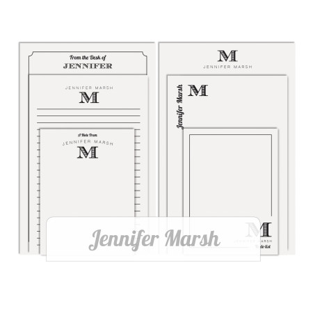 Executive Desktop Memo Set | Custom Memo Pad Set | Personalized Memos