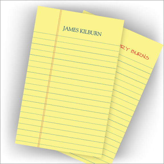 yellow lined paper notepad