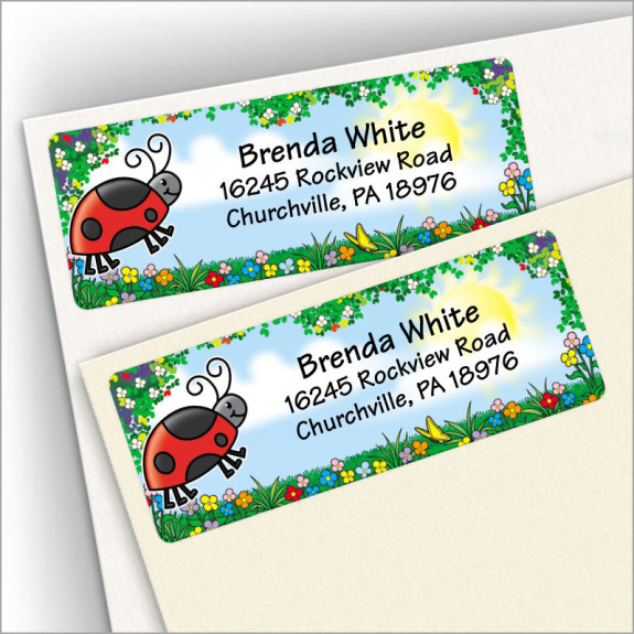 Lady Bug Address Labels