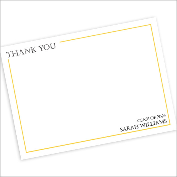 Thank You Border Flat Card