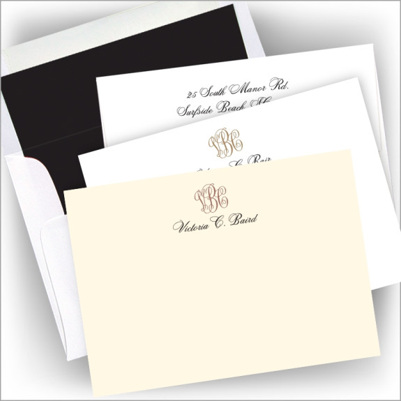 DYO Foil Icon Correspondence Cards - with Monogram