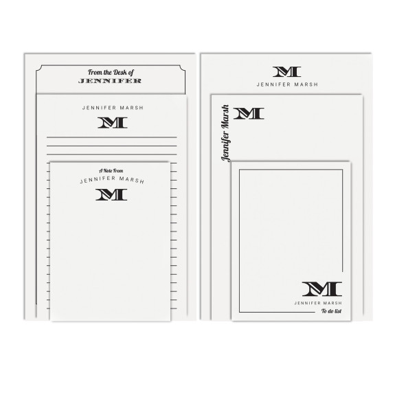 Executive Desktop Memo Set | Custom Memo Pad Set | Personalized Memos