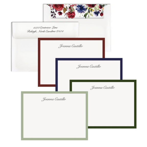 Bold Bordered Correspondence Cards | Bold Bordered Flat Cards