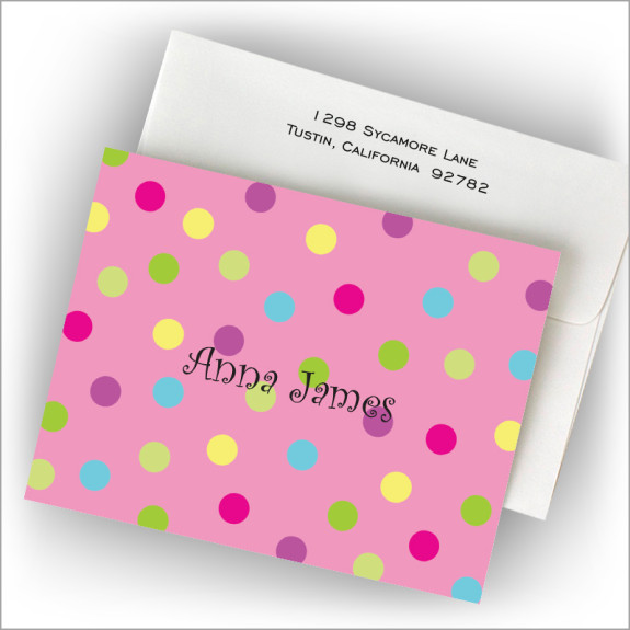 Cotton Candy Dot Fold Note