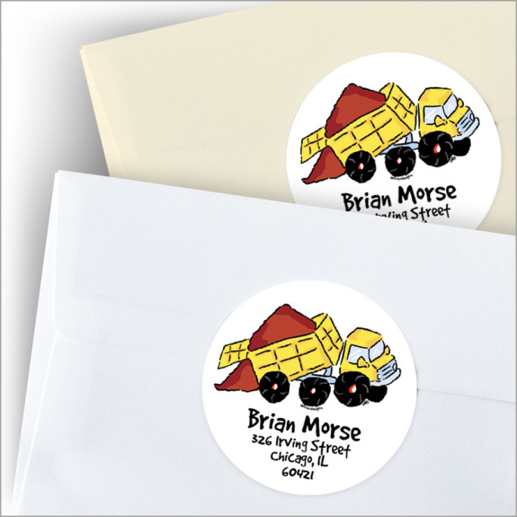 Dump Truck Stickers | Dump Truck Personalized Kids' Stickers | Dump ...
