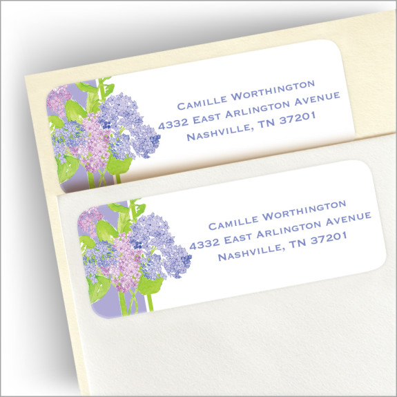 Hydrangeas Address Labels