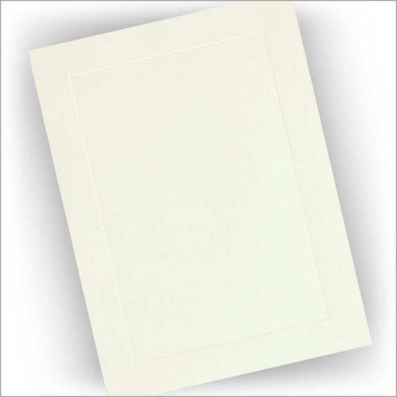 Ivory Bordered Stationery - Plain Monarch Sheets