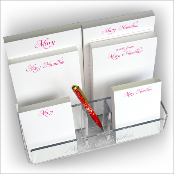 Memo Pad Set & Acrylic Holder