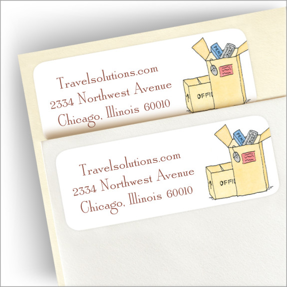 Moving Boxes Return Address Label