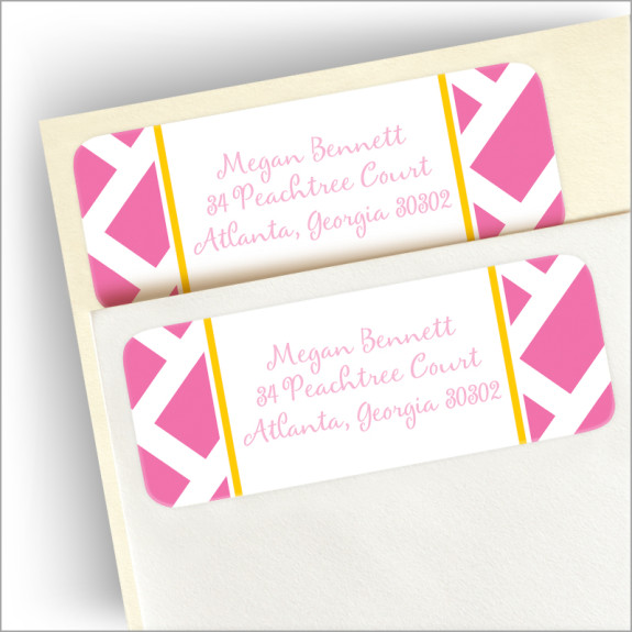 Pink Bricks Address Labels
