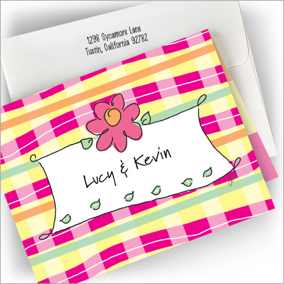 Plaid Flower Notes | Plaid Flower Fold Notes