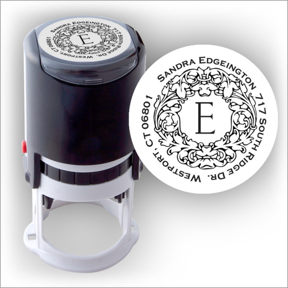 Round Return Address Stamper | Self-Inking Stamper