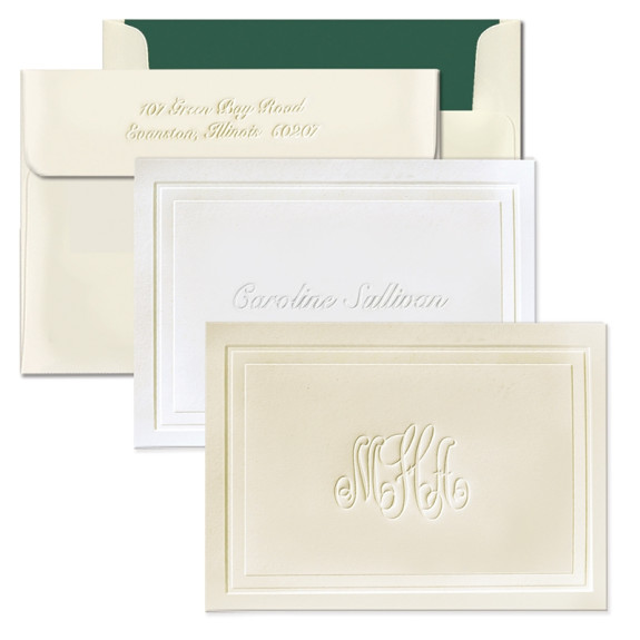 Single Frame Embossed Notes | Single Frame Embossed Fold Notes