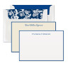 Navy Hand Bordered Correspondence Cards | Navy Hand Bordered Flat Cards